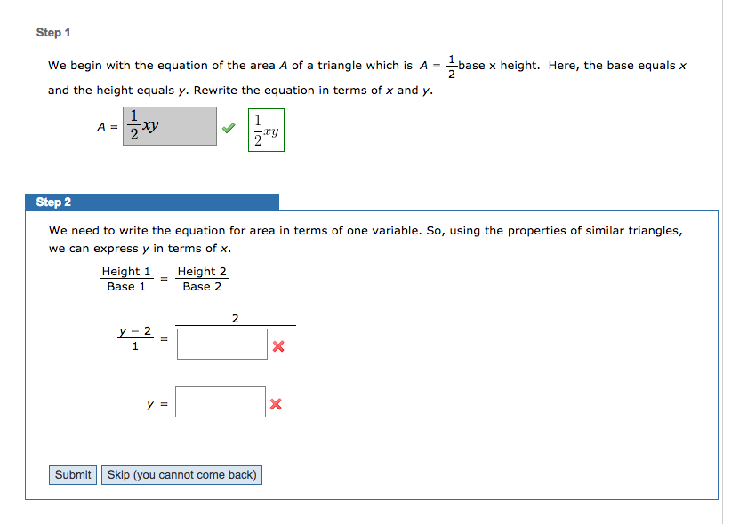 Solved We begin with the equation of the area A of a | Chegg.com