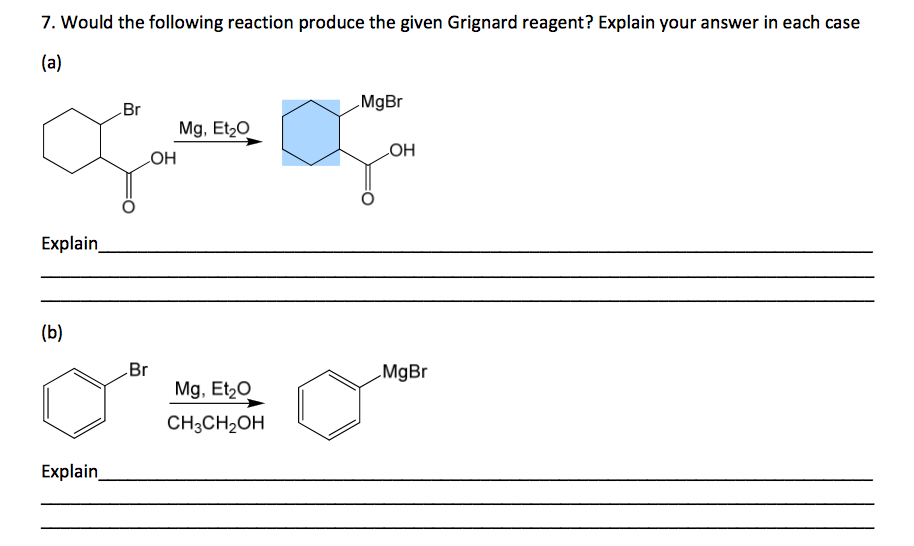Solved 7. Would the following reaction produce the given | Chegg.com