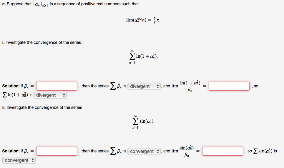 Solved Suppose that {a_}_n greaterthanorequalto 1 is a | Chegg.com