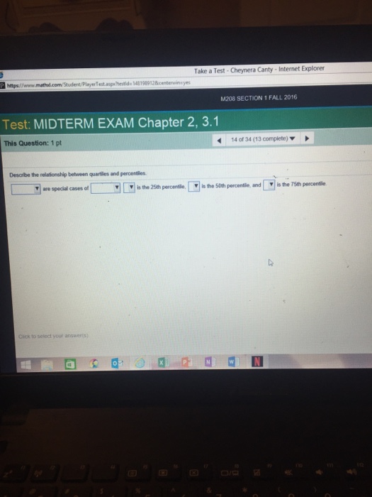 Solved Describe the relationship between quartiles and | Chegg.com