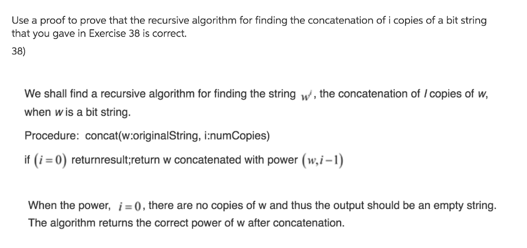 Solved Use a proof to prove that the recursive algorithm for | Chegg.com Solved Use a proof to prove that the recursive algorithm for | Chegg.com