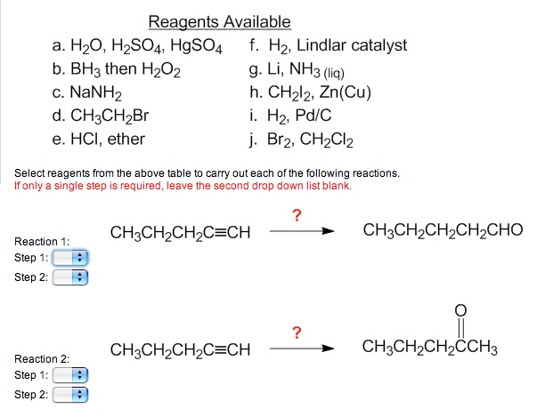 Solved Select reagents from the above table to carry out | Chegg.com Solved Select reagents from the above table to carry out | Chegg.com