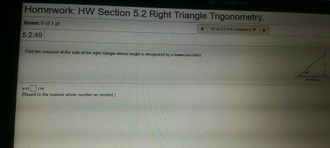 Solved Homework Hw Section 5 2 Right Triangle Trigonometry Chegg