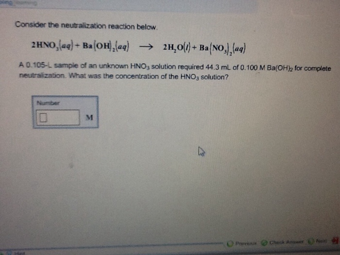 Solved Consider the neutralization reaction below 2HNO_3 | Chegg.com