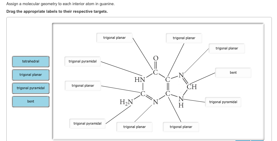 Solved Assign a molecular geometry to each interior atom in | Chegg.com Solved Assign a molecular geometry to each interior atom in | Chegg.com