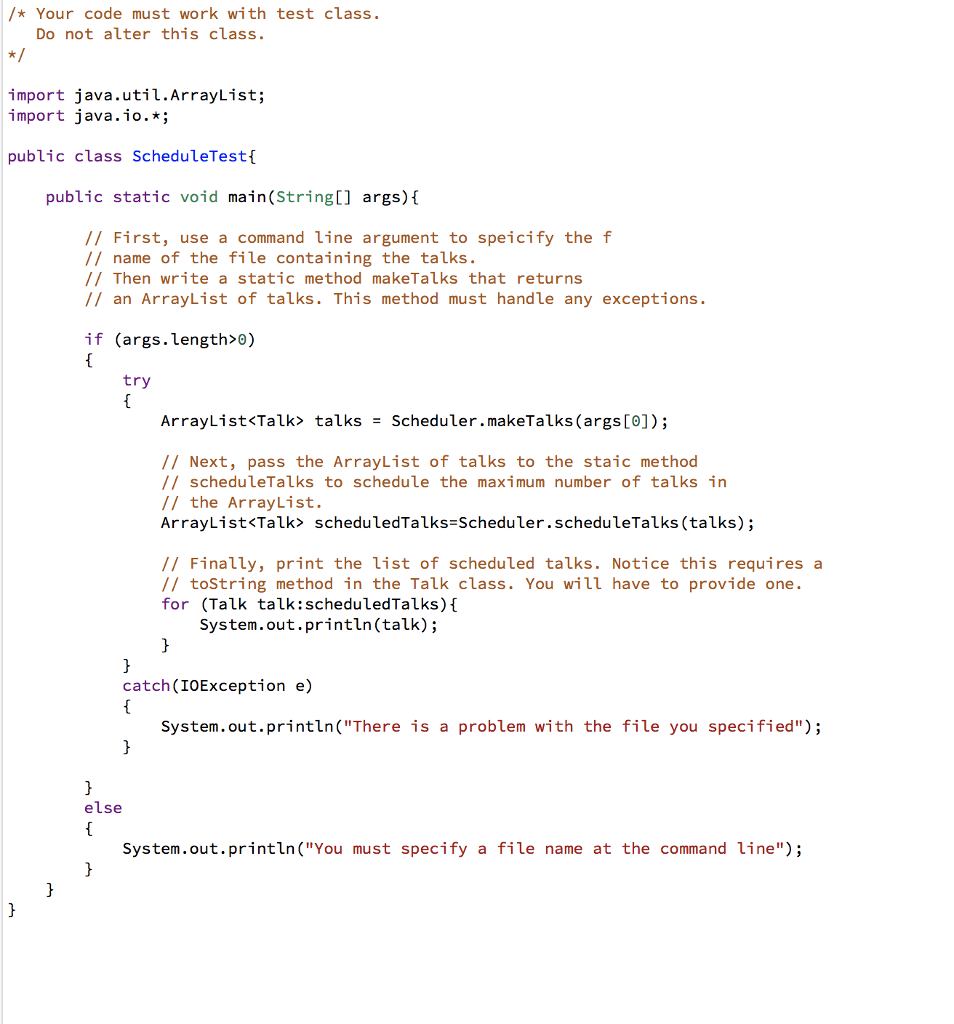 Solved Talk Scheduling (70 points) Imagine you are a | Chegg.com