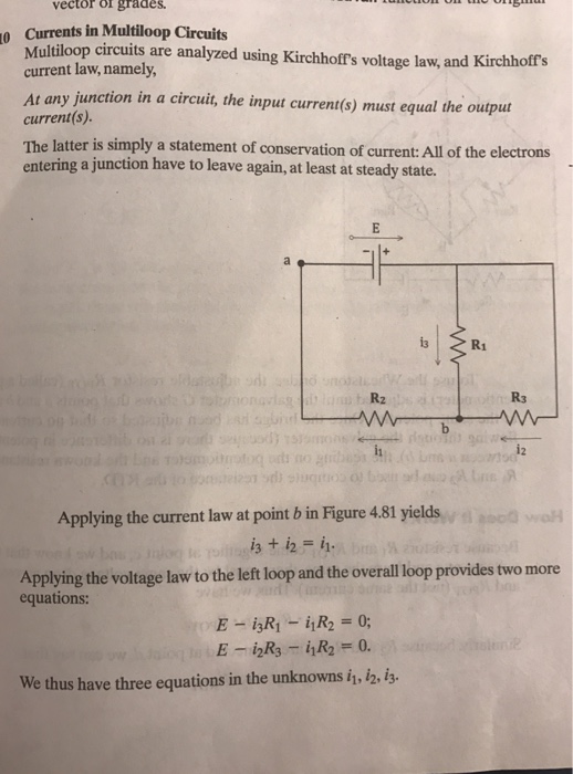 Solved vector of grades. Currents in Multiloop Circuits | Chegg.com