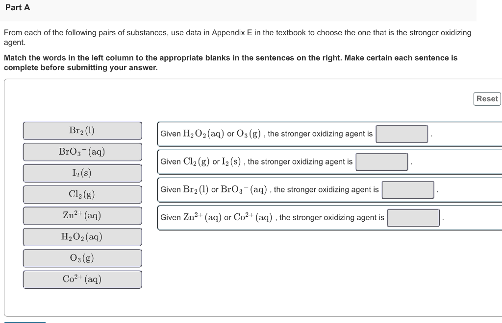 Solved Part A From each of the following pairs of | Chegg.com