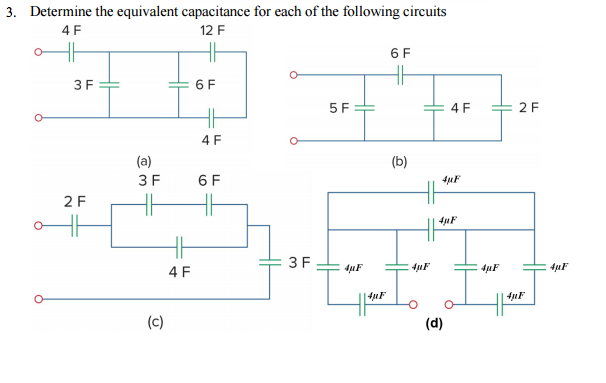Solved Determine the equivalent capacitance for each of the | Chegg.com