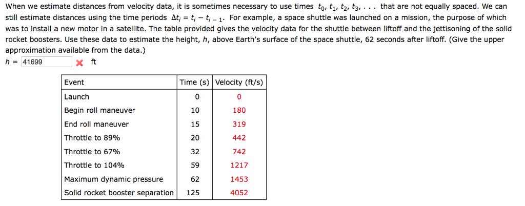 Solved When we estimate distances from velocity data, it is | Chegg.com