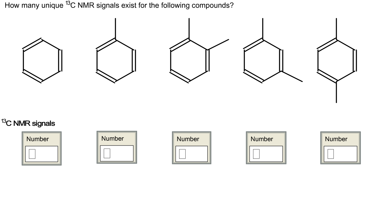 Solved How many unique 13C NMR signals exist for the | Chegg.com