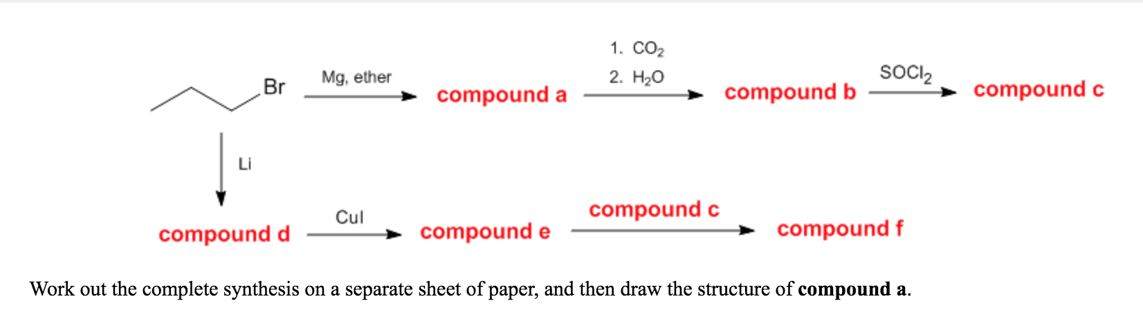 Solved Work out the complete synthesis on a separate sheet | Chegg.com Solved Work out the complete synthesis on a separate sheet | Chegg.com