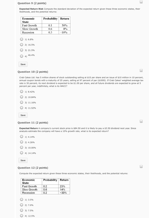 Solved Compute the standard deviation of the expected return | Chegg.com