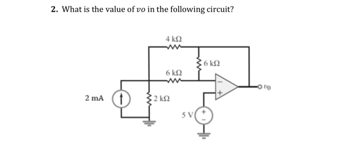 Solved What is the value of v0 in the following circuit? | Chegg.com