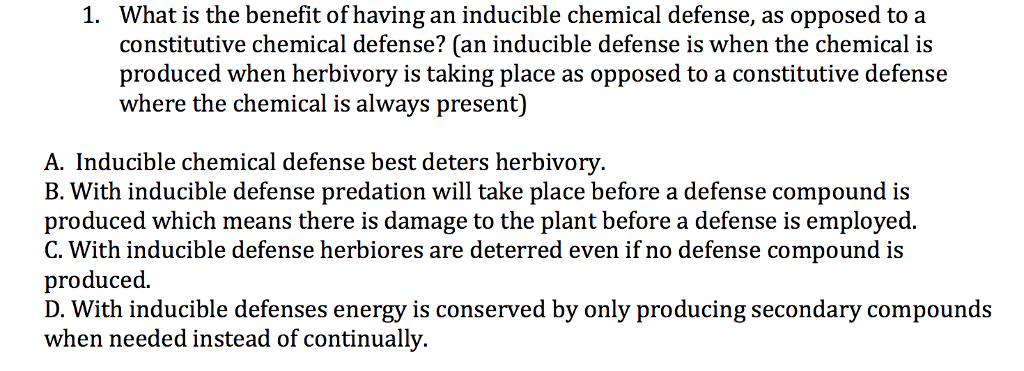 Solved What is the benefit of having an inducible chemical | Chegg.com