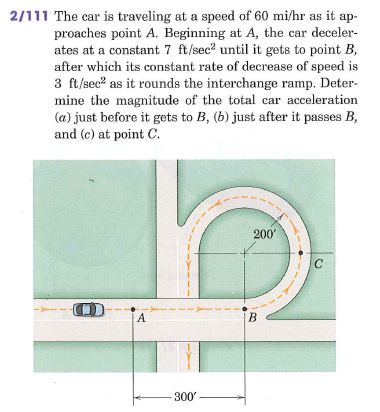 Solved The car is traveling at a speed of 60 mi/hr as it | Chegg.com