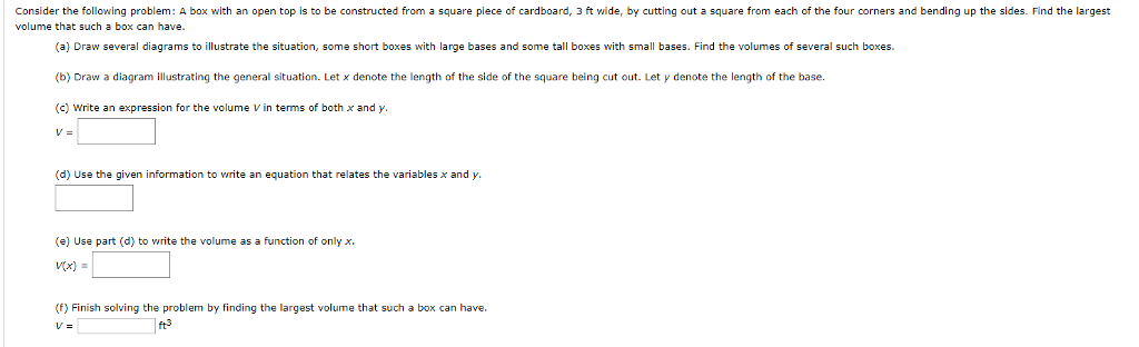Solved Consider the following problem: A box with an open | Chegg.com
