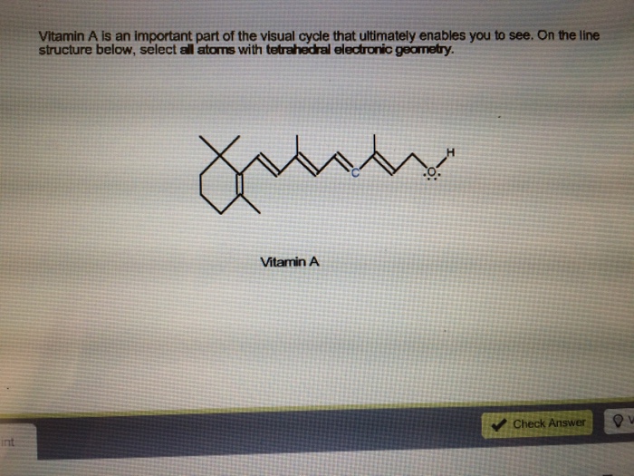 Solved Vitamin A Is an important part of the visual cycle | Chegg.com