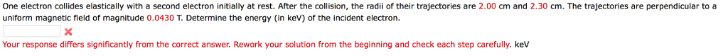 Solved One Electron Collides Elastically With A Second