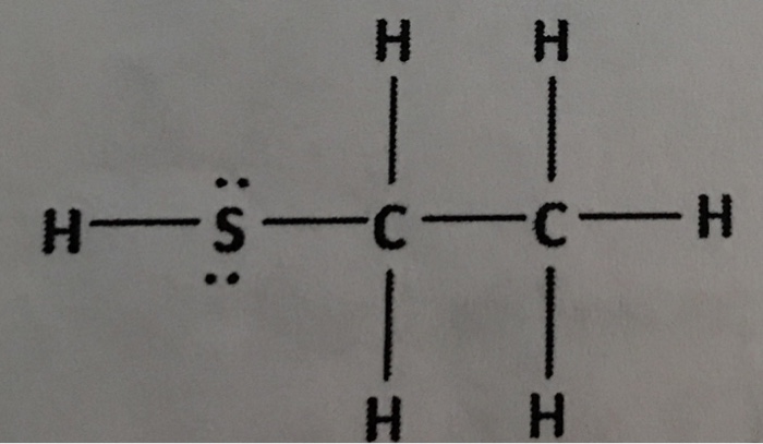 Solved Given the Lewis structure of ethanethiol.This | Chegg.com