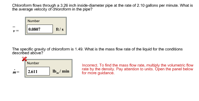 Solved Chloroform flows through a 3.26 inch inside-diameter | Chegg.com