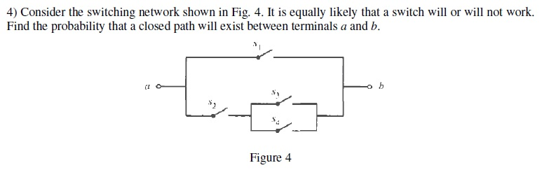 Solved Consider the switching network shown in Fig. 4. It is | Chegg.com