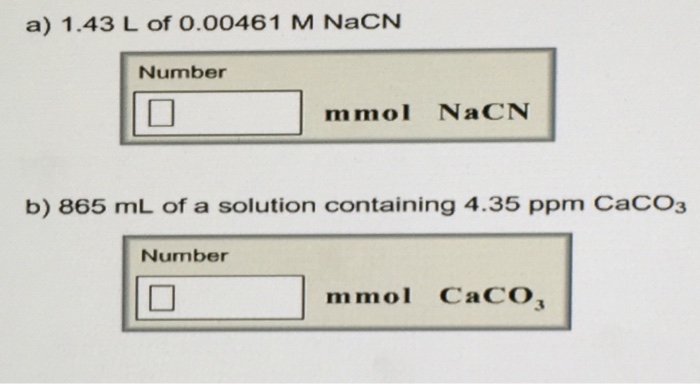 Solved 1.43 L of 0.00461 M NaCN 865 mL of a solution | Chegg.com