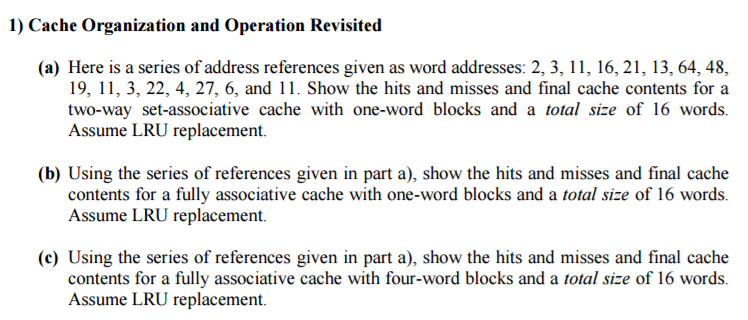 Solved Here is a series of address references given as word | Chegg.com