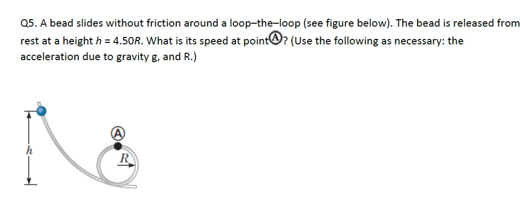 Solved 05. A bead slides without friction around a | Chegg.com