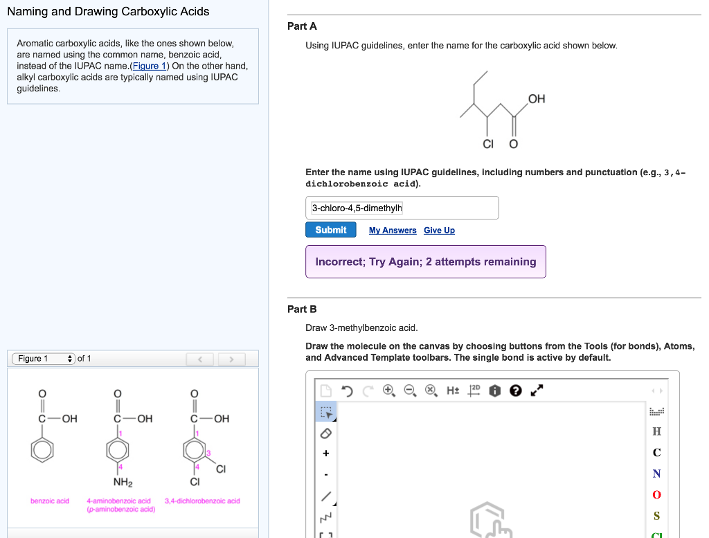 Solved Naming and Drawing Carboxylic Acids Part A Aromatic | Chegg.com