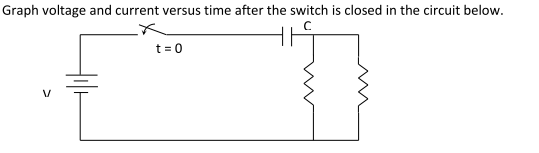 Solved Graph voltage vs time and current vs time for this | Chegg.com