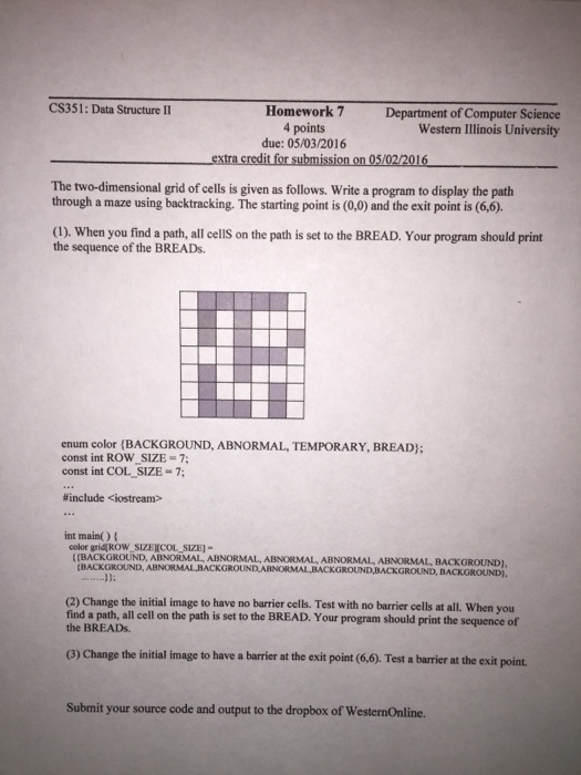 Solved The two-dimensional grid of cells is given as | Chegg.com