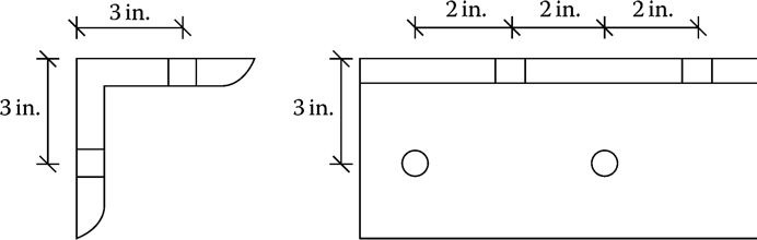 Solved An ⌞ 5 × 5 × 1/2 has staggered holes for 3/4 in. | Chegg.com