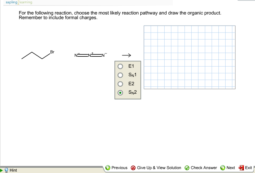 Solved For the following reaction, choose the most likely | Chegg.com