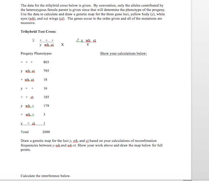 Solved The data for the trihybrid cross below is given. By | Chegg.com