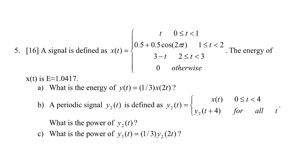 Solved Find Energy & Power Ch1(energy and power) -show of | Chegg.com