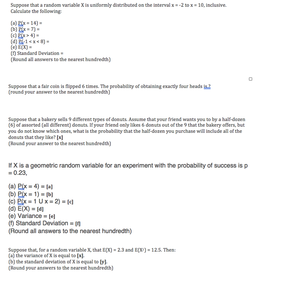 Solved Suppose that a random variable X is uniformly | Chegg.com