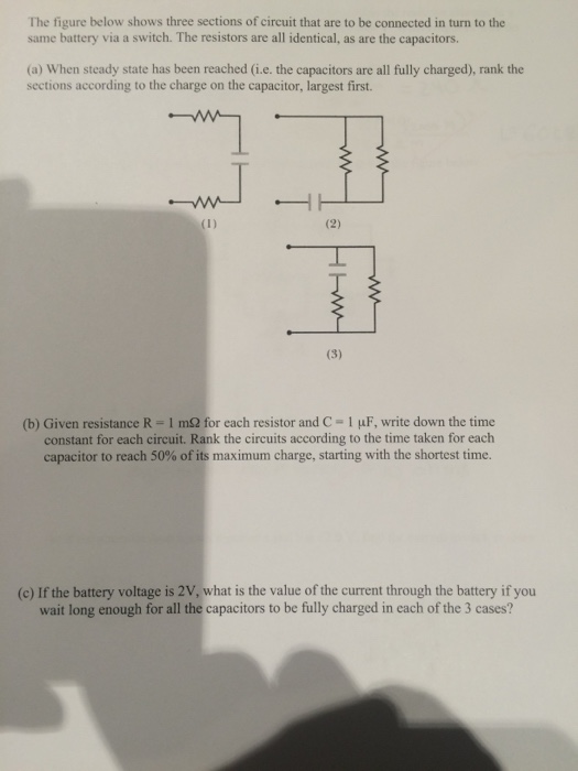 Solved The figure below shows three sections of circuit that | Chegg.com