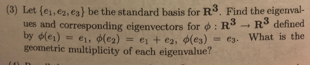 Solved 3 Let E1 E2 E3 Be The Standard Basis For R3