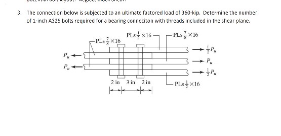 Solved 3. The connection below is subjected to an ultimate | Chegg.com