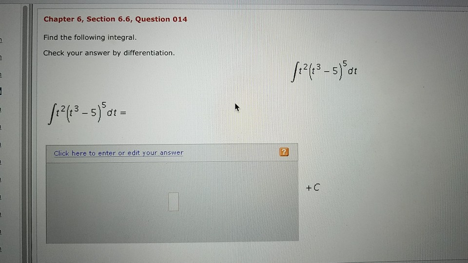 Solved Chapter 6, Section 6.6, Question 012 Find the | Chegg.com