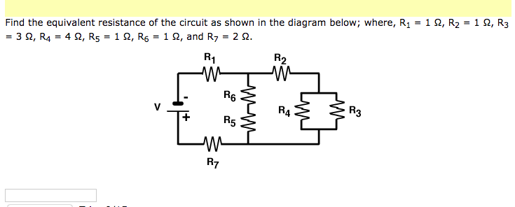 Solved Find the equivalent resistance of the circuit as | Chegg.com