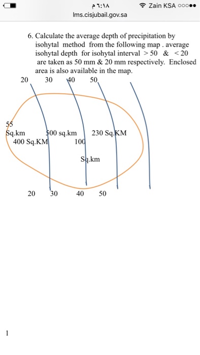 Solved Calculate the average depth of precipitation by | Chegg.com