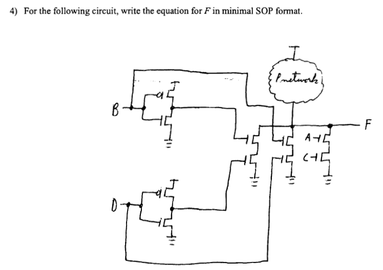 Solved 4) For the following circuit, write the equation for | Chegg.com
