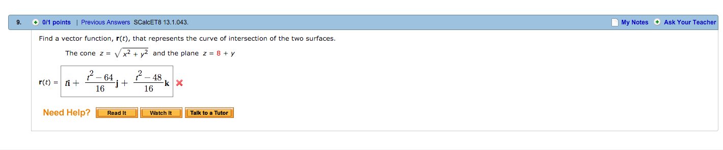 Solved Find a vector function, r(t), that represents the | Chegg.com