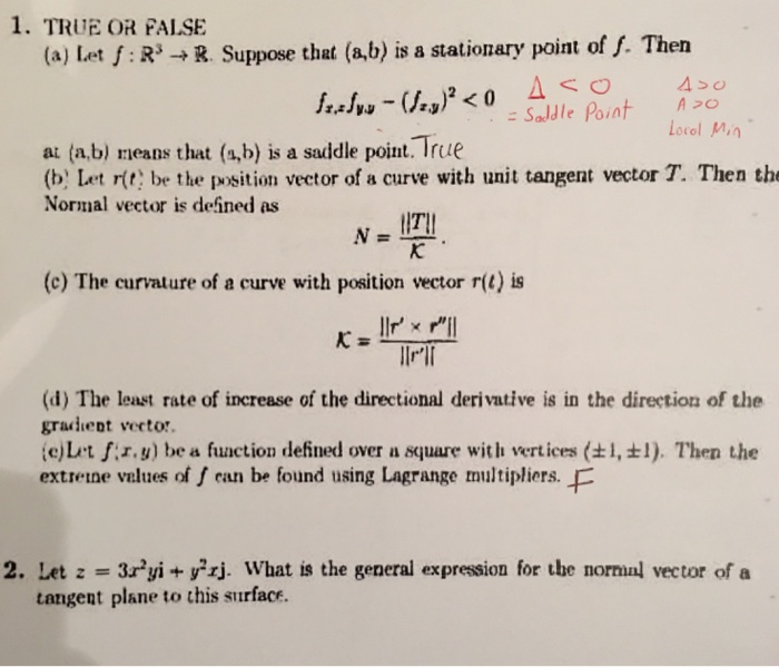 Solved Let f: R^3 rightarrow R Suppose that (a,b) is a | Chegg.com