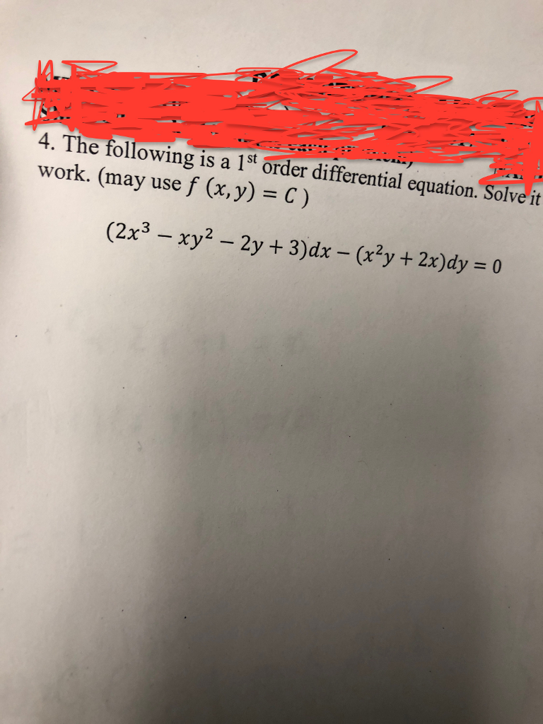 Solved 4. The following is a lIst order differential | Chegg.com