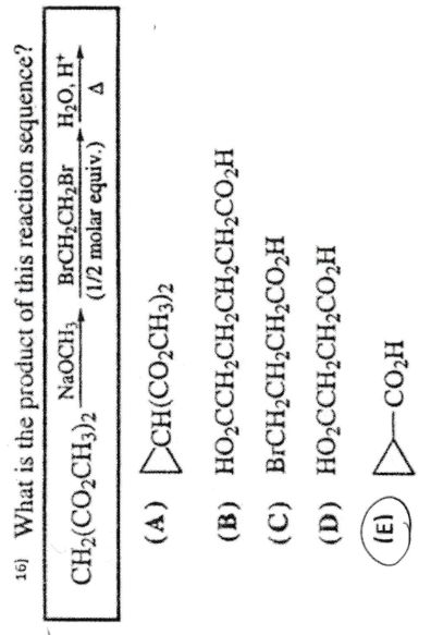 Solved 16) What is the product of this reaction sequence? | Chegg.com