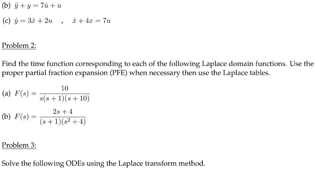 Solved Find the time function corresponding to each of the | Chegg.com