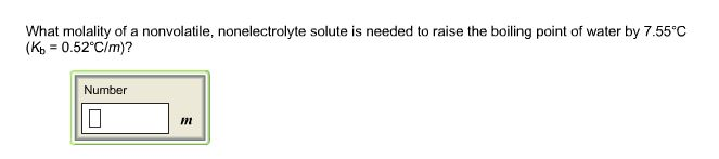 Solved What molality of a nonvolatile, nonelectrolyte solute | Chegg.com